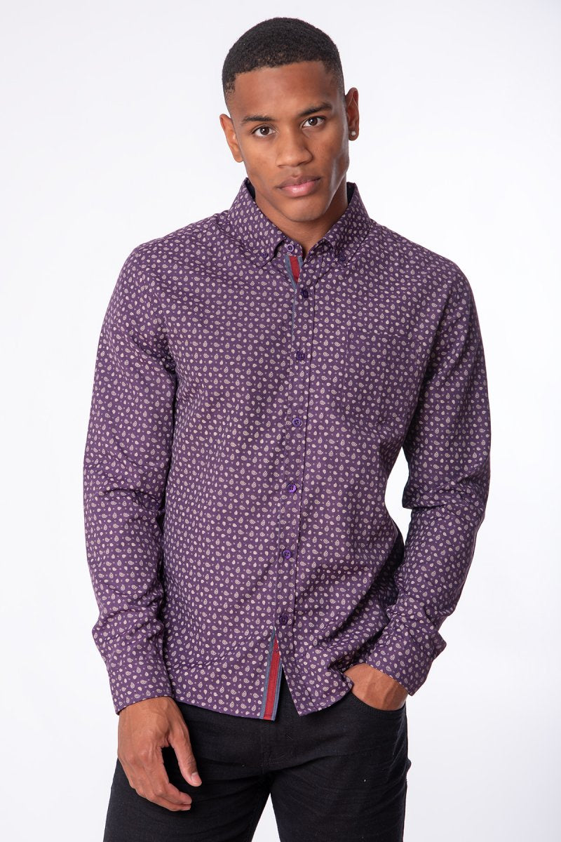 Men's Patterned Short Sleeve Smart Shirt | Regular Fit | Soulstar Clothing